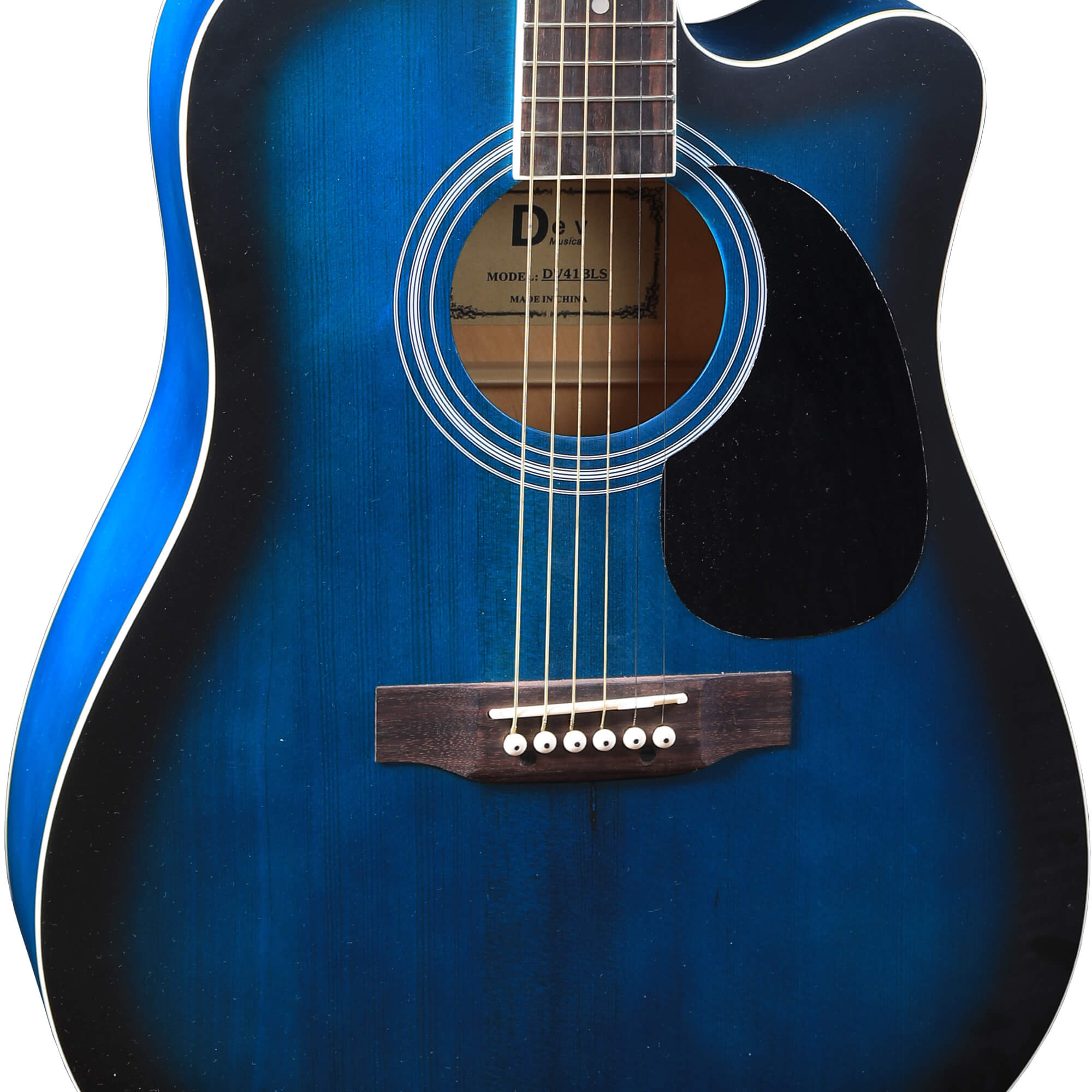 Dark Blue Acoustic Guitar